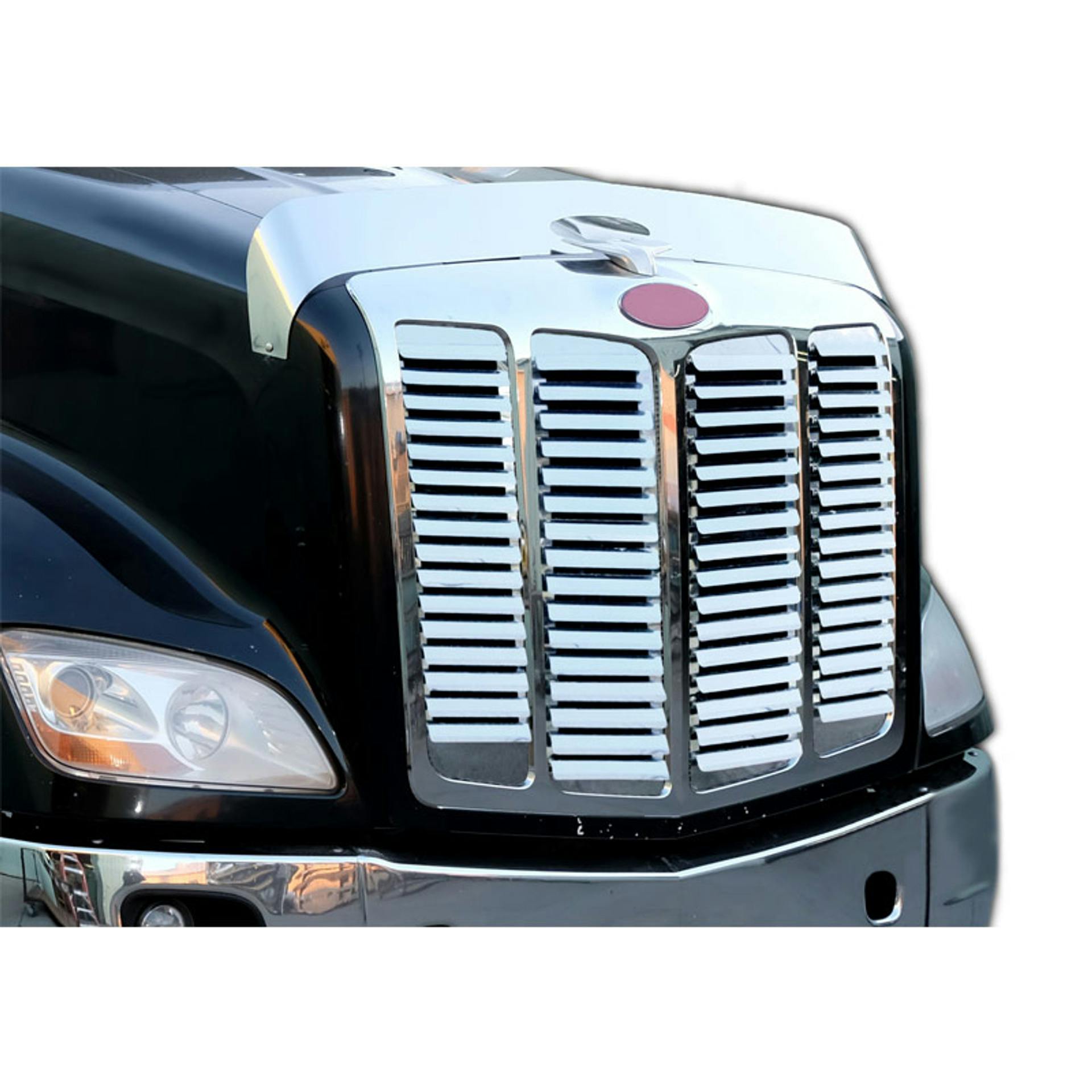 Peterbilt 384 386 Stainless Steel Grill Insert With 15 Louver-Style ...