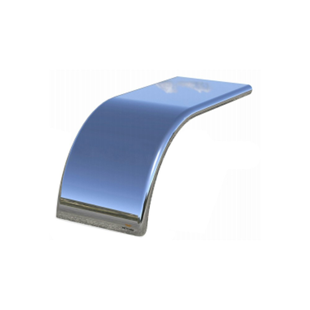 80" Semi Truck Half Fenders Smooth Stainless Steel With Rolled Edge ...