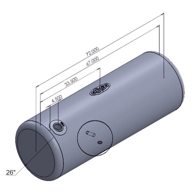 Semi-Truck Aluminum Diesel Fuel Tanks