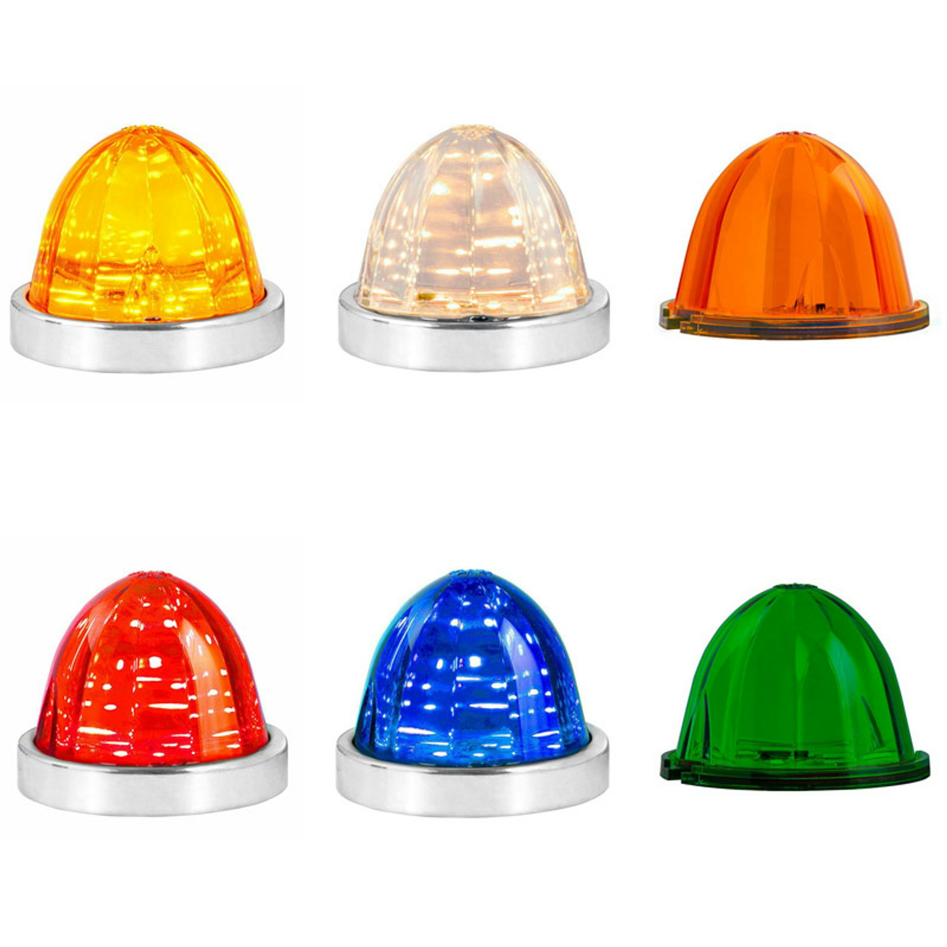 17 LED Flush Mount Watermelon Reflector Light - Raney's Truck Parts