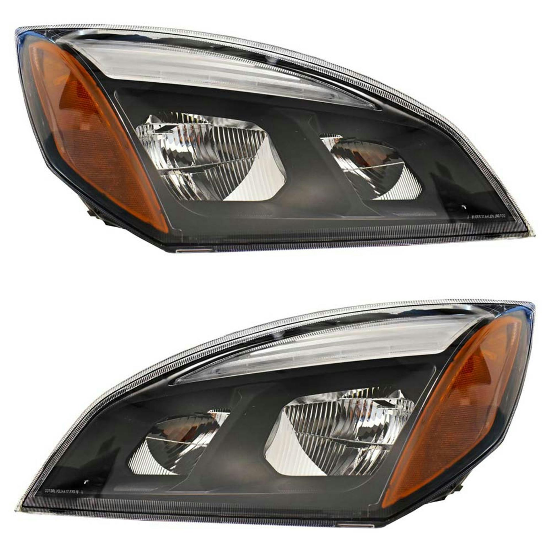 Freightliner Cascadia Full LED Blackout Headlights - Raney's Truck Parts