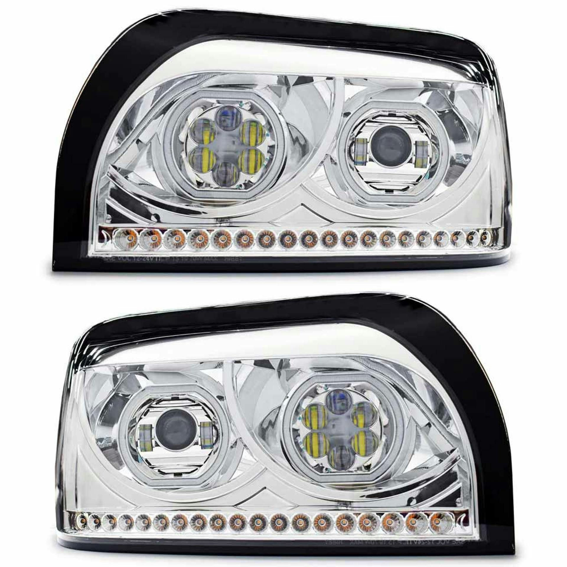 Peterbilt 579 587 Chrome Projector Headlight With DRL And Sequential ...