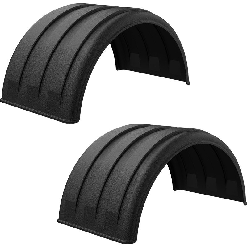 Poly Fenders Black For 19.5" Dual Rear Wheels Single Axle - Raney's ...