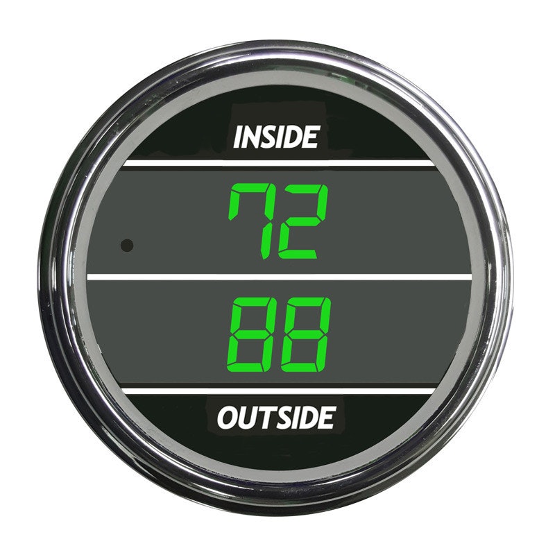 Truck Inside Outside Air Temperature TelTek Gauge - Raney's Truck Parts