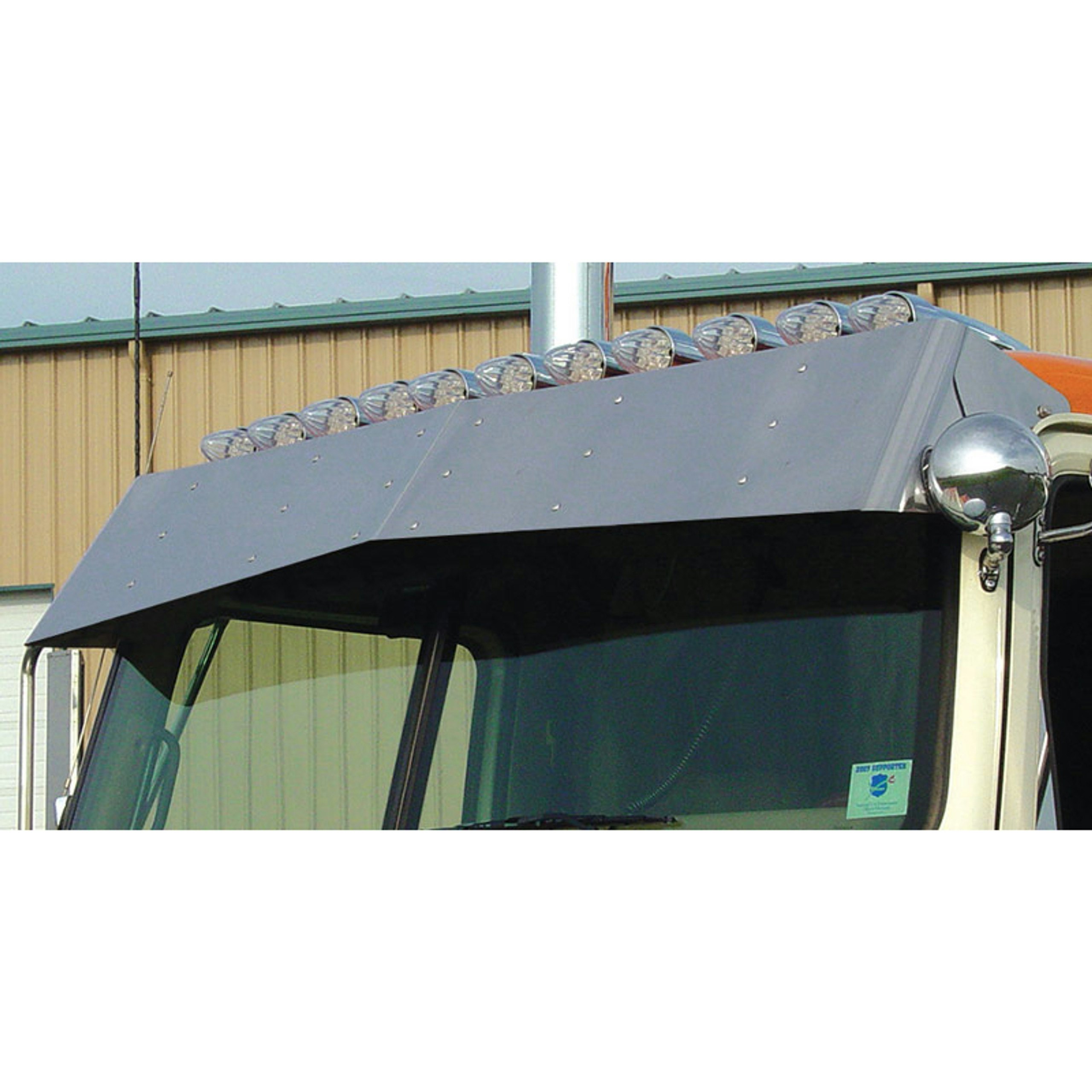 Peterbilt Flat Top Monster Drop Bow Tie Visor By RoadWorks - Raney's ...