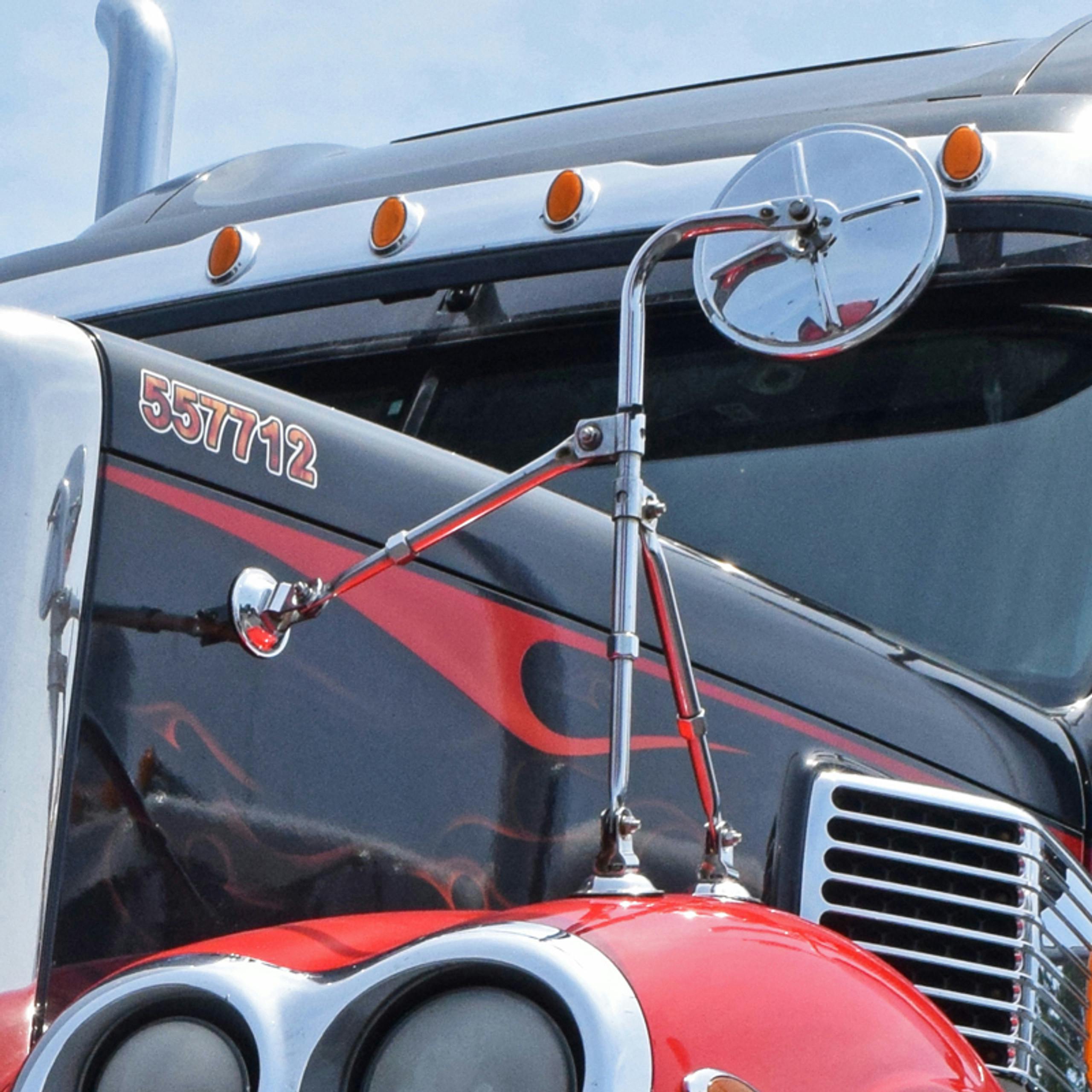 8.5" Stainless Steel Tripod Fender Mount Mirror - Raney's Truck Parts