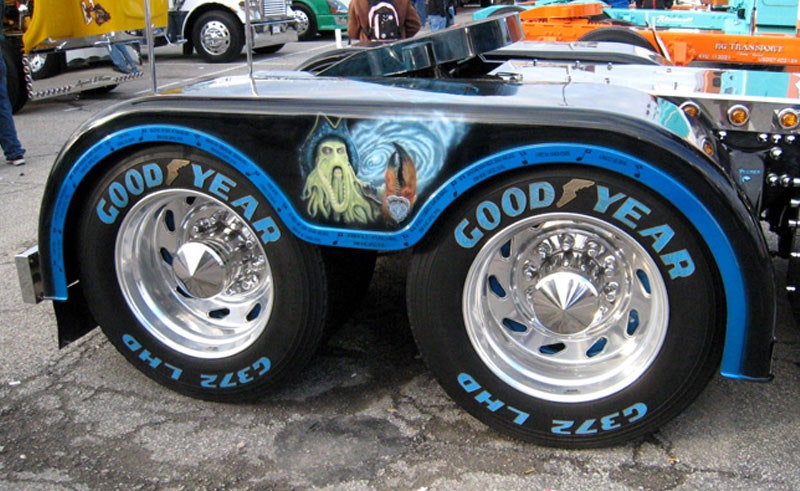 Semi Truck 101" Fiberglass Full Fender Set With Brackets - Raney's ...