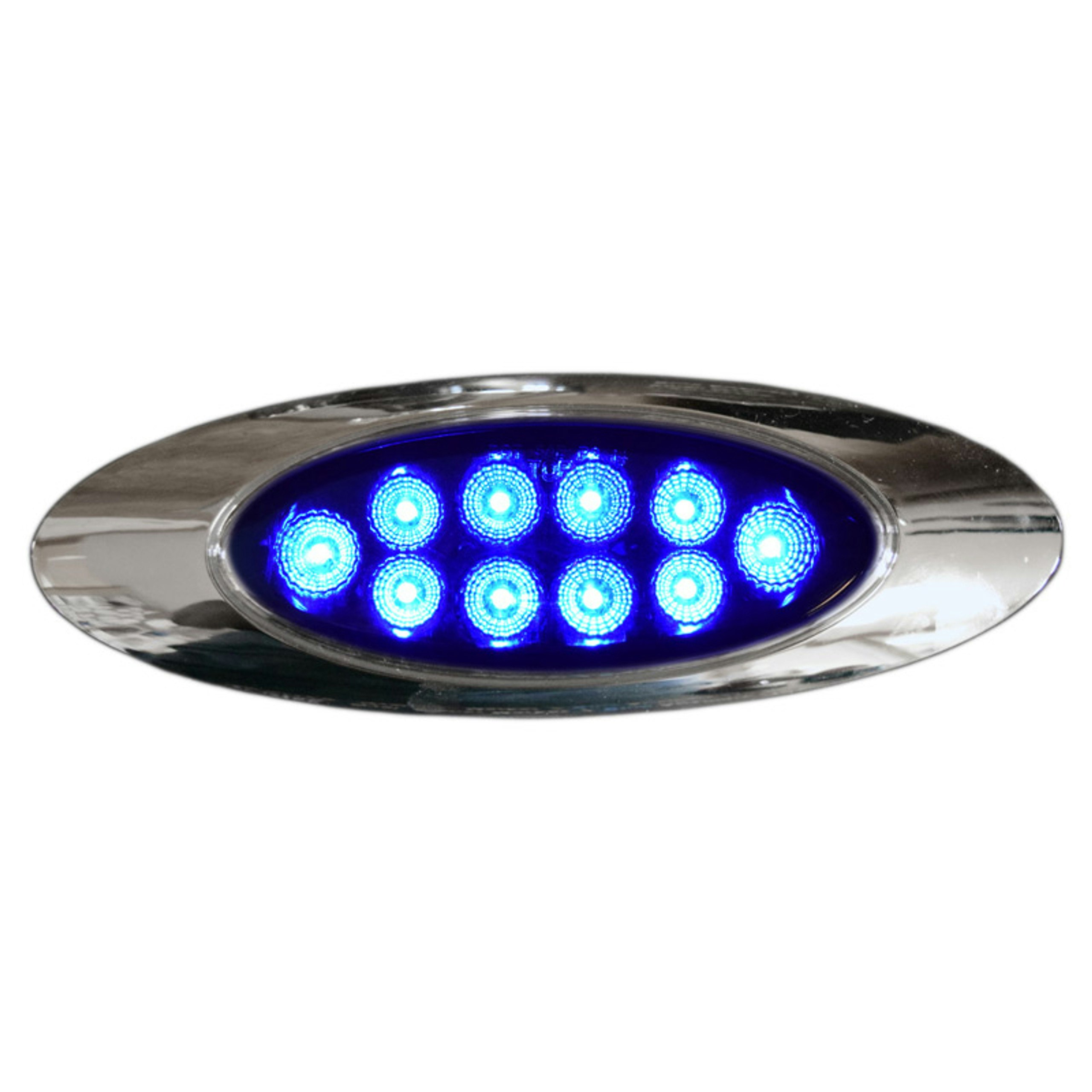 2" Round Dual Revolution Red & Blue LED Marker Light - Raney's Truck Parts