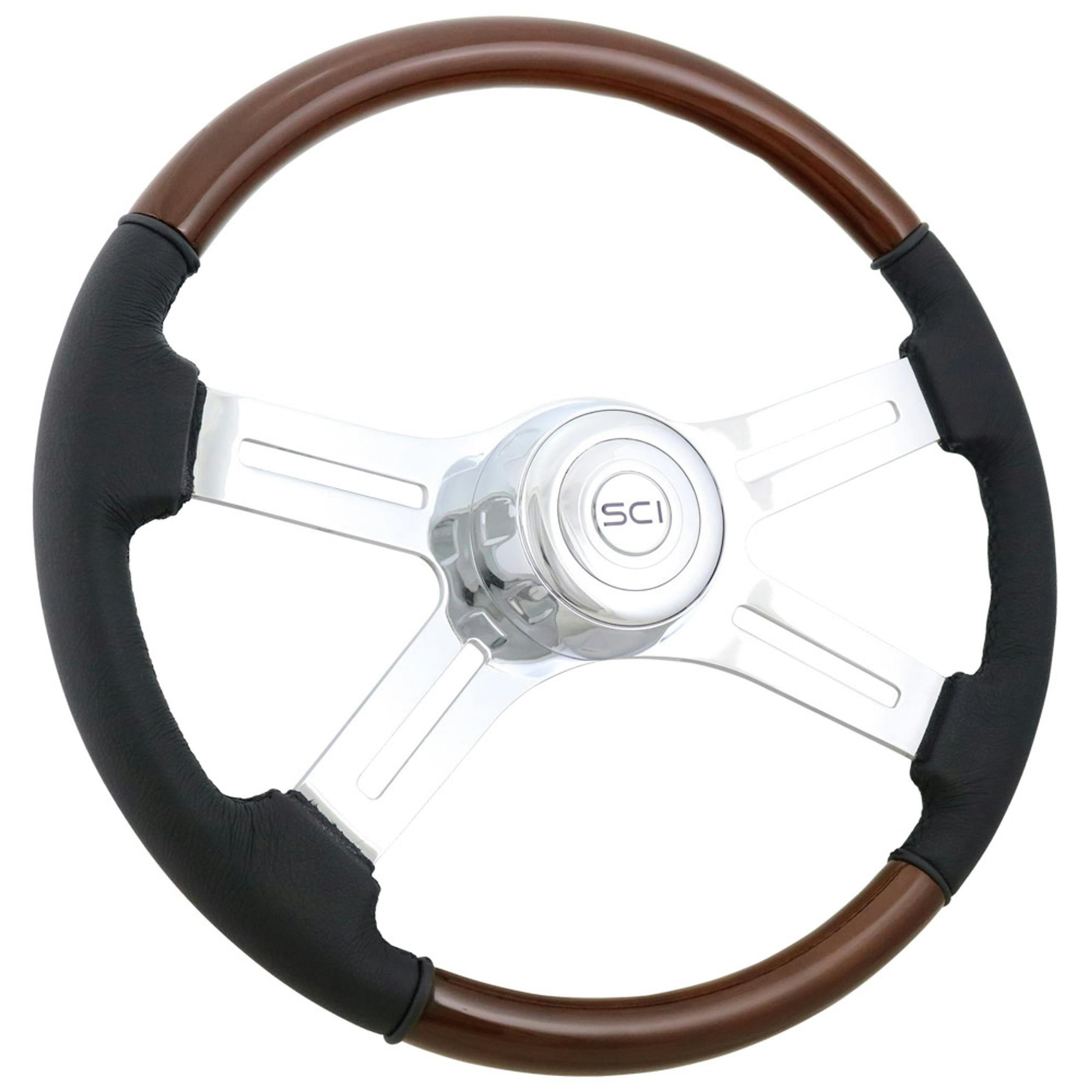 18" Classic Leather SCI Steering Wheel (Black) - Raney's Truck Parts