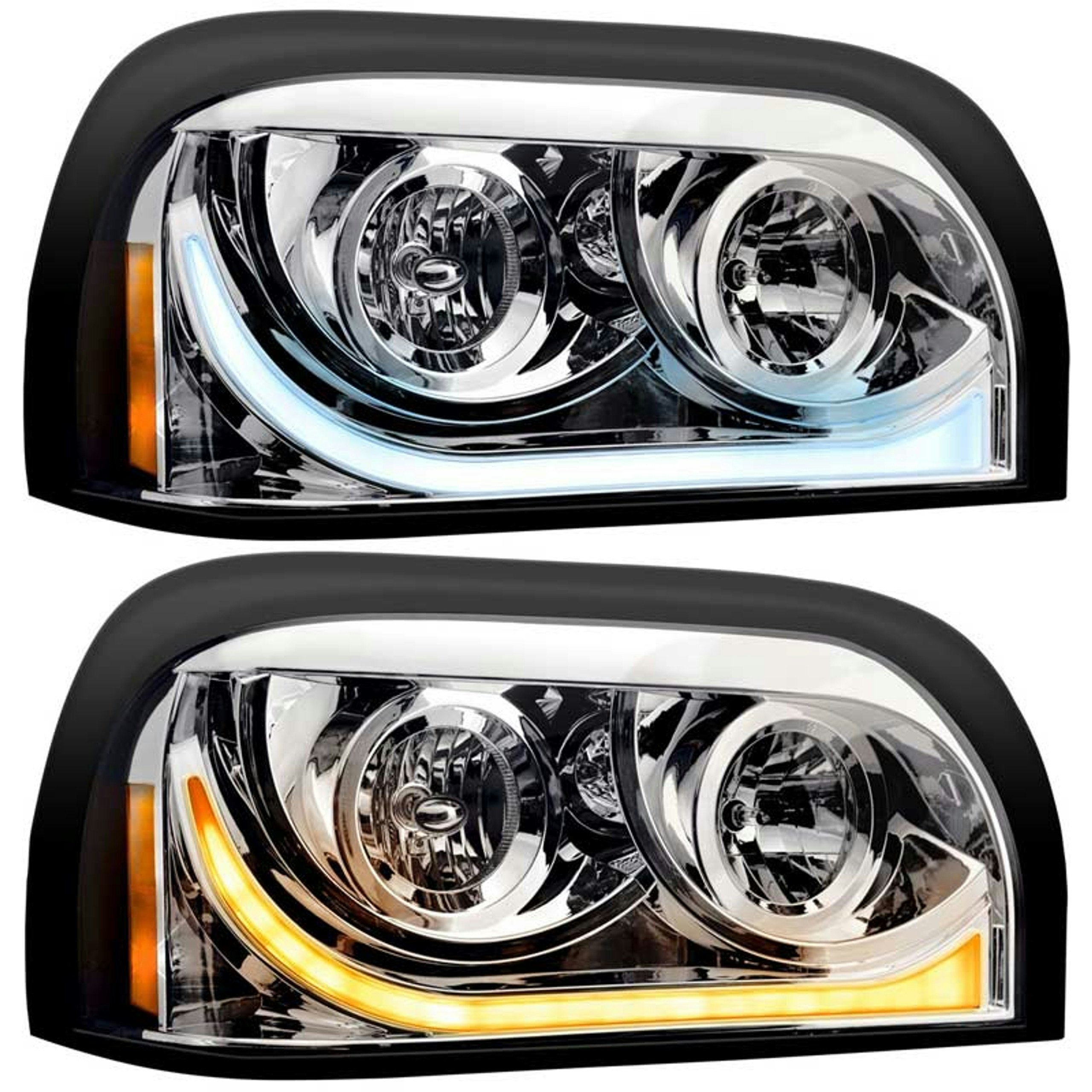 Freightliner M2 Chrome Projector Headlights With Dual Function ...