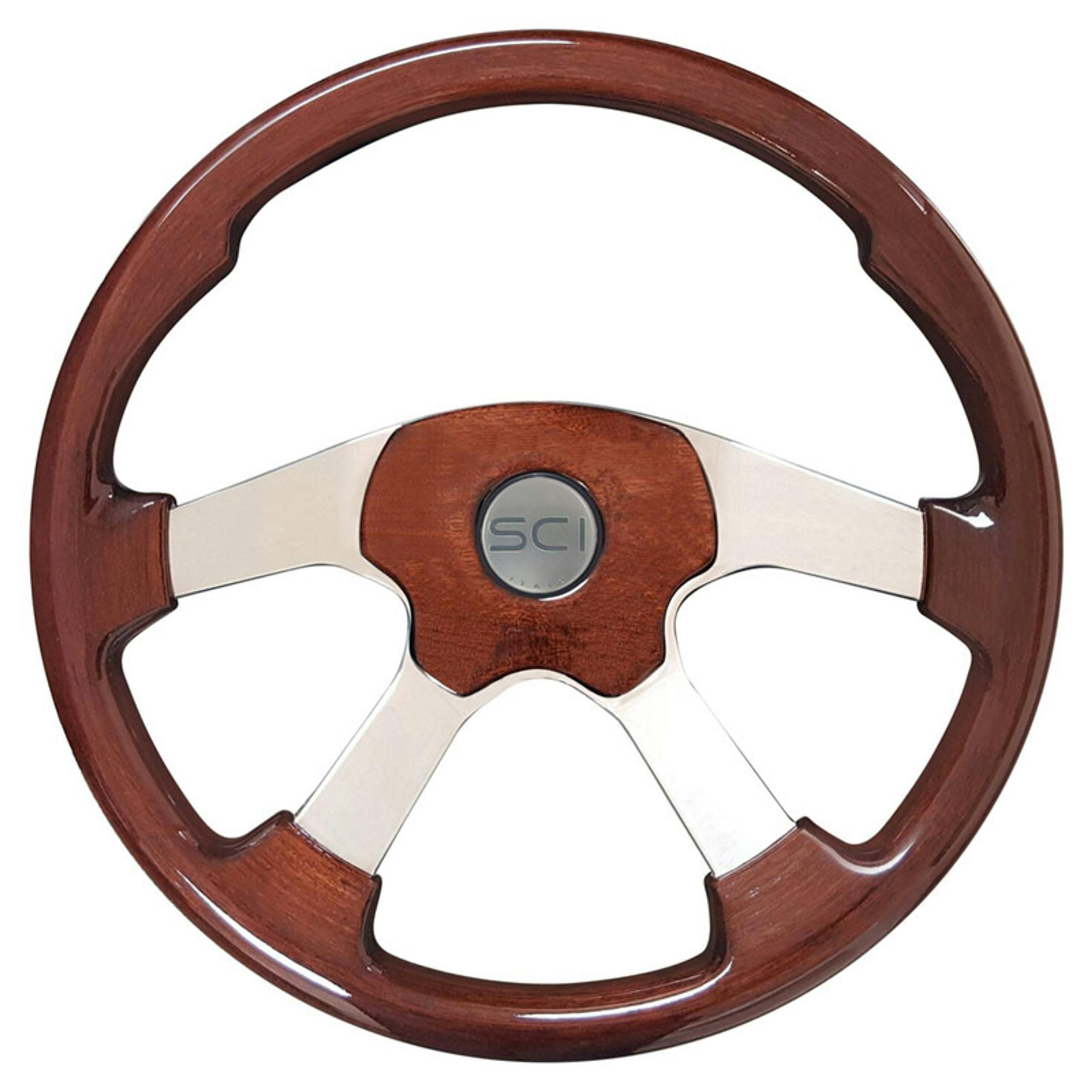 18" 4-Spoke "Milestone" Matte Mahogany SCI Steering Wheel - Raney's ...