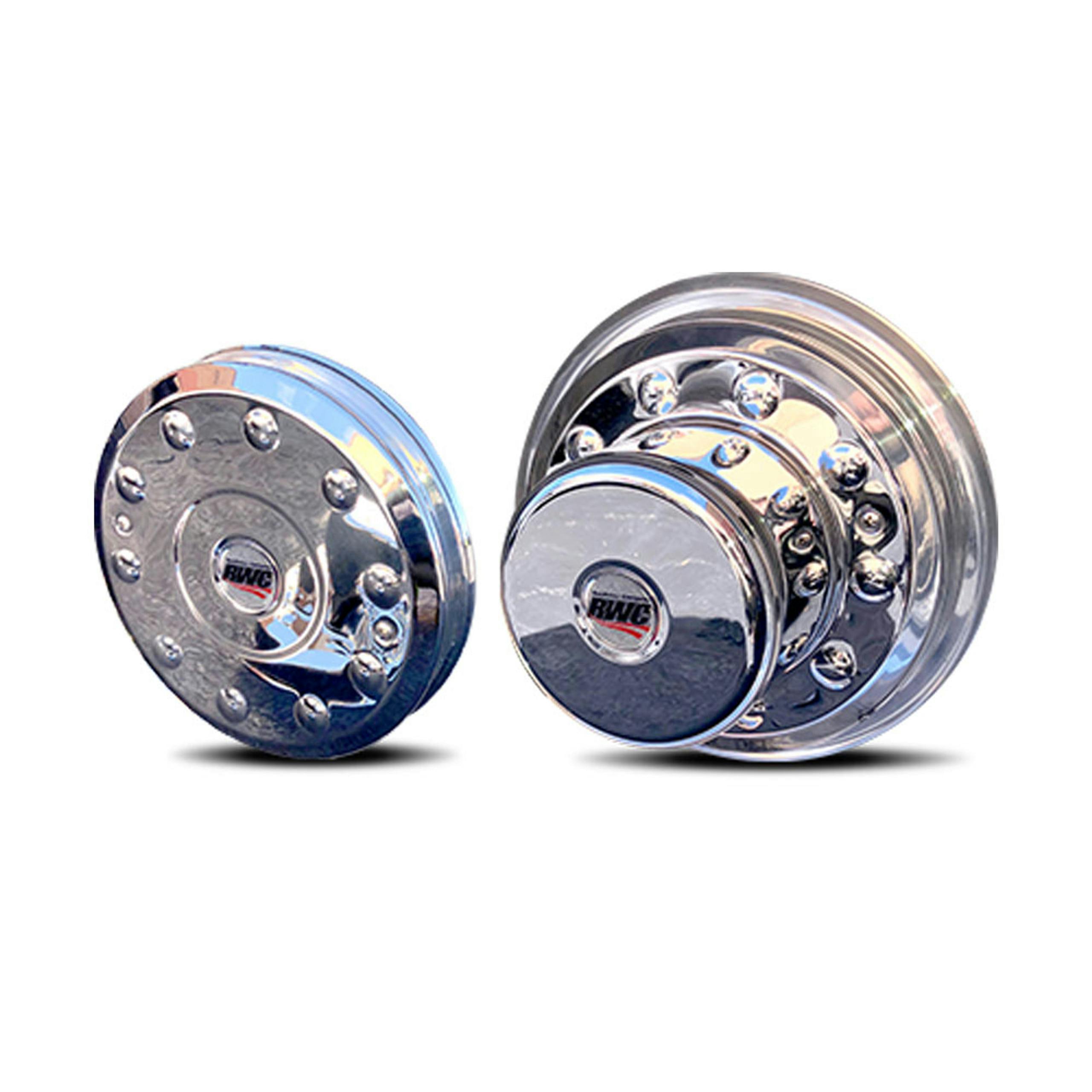 19.5" Ford F53 F59 Stainless Steel Hub Cap & Lug Nut Cover Kit