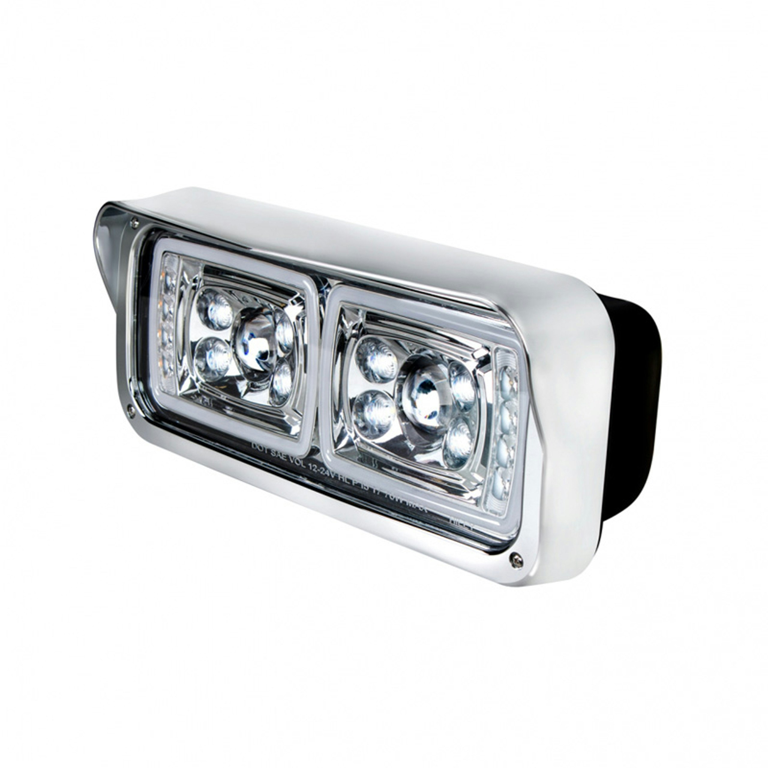 Kenworth T600 T800 W900 Chrome LED Projection Headlight With LED Turn ...