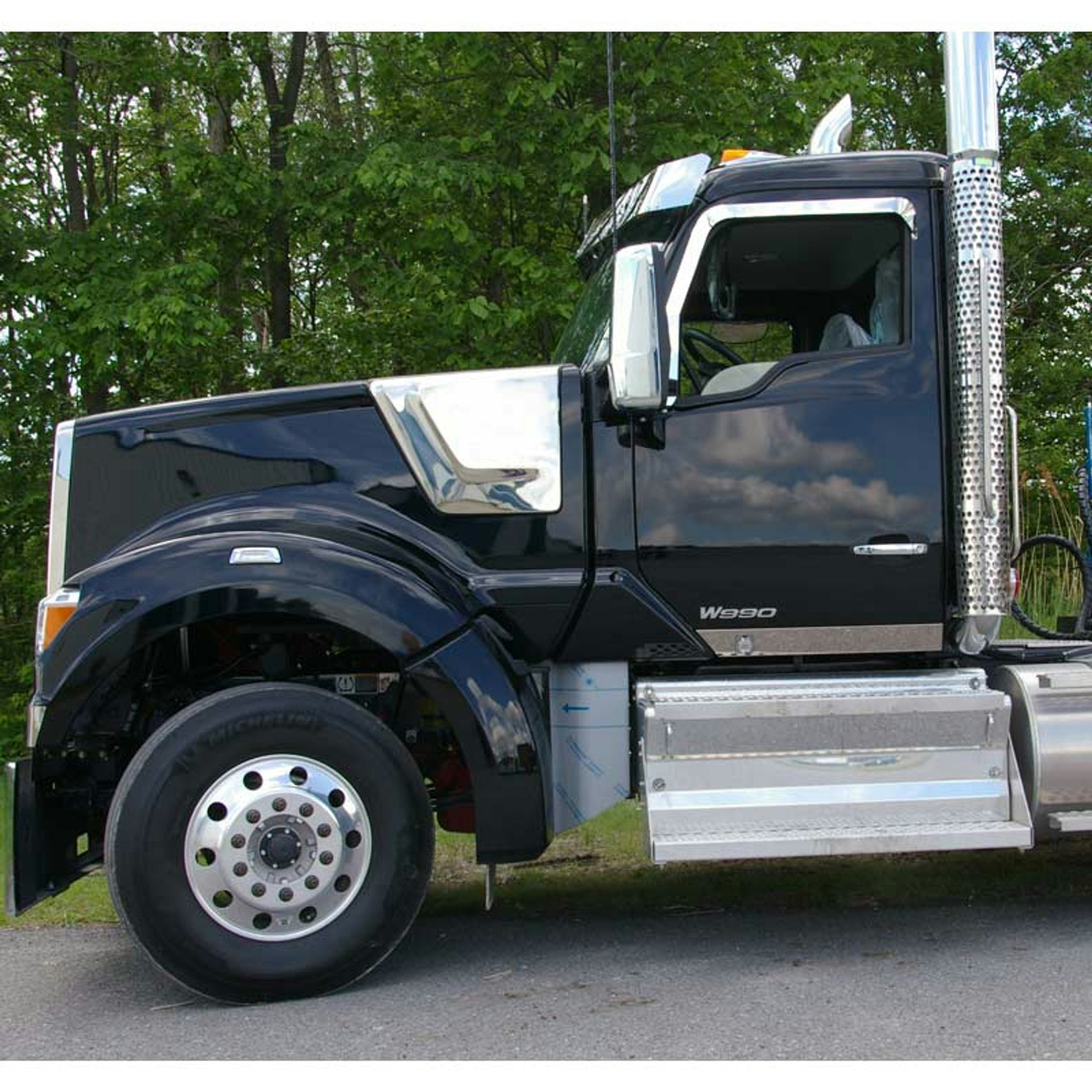 Kenworth T680 T880 W990 Stainless Steel 3" Window Chop Top for Drip ...