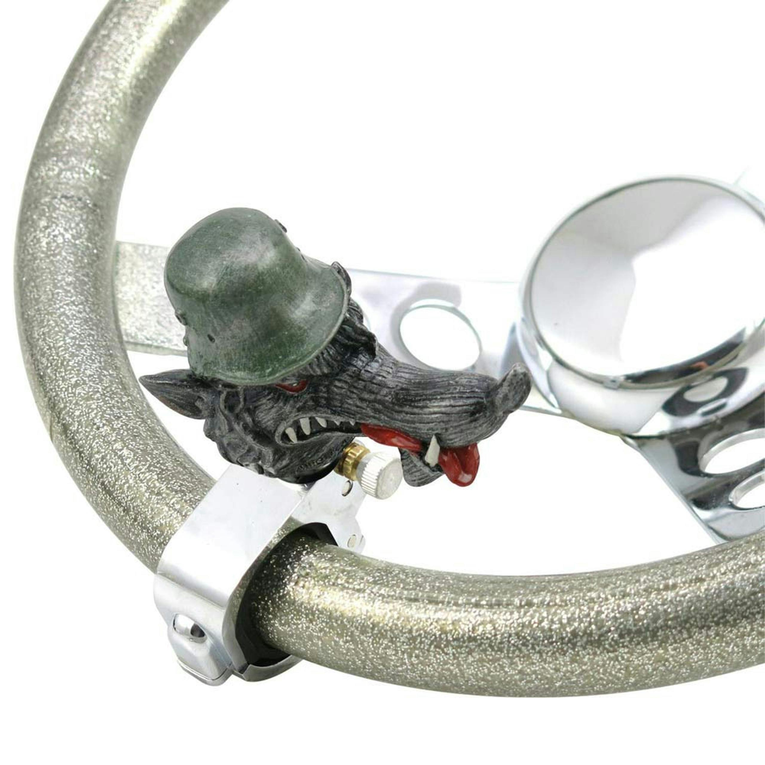 Universal Chrome Skull Steering Wheel Spinner - Raney's Truck Parts