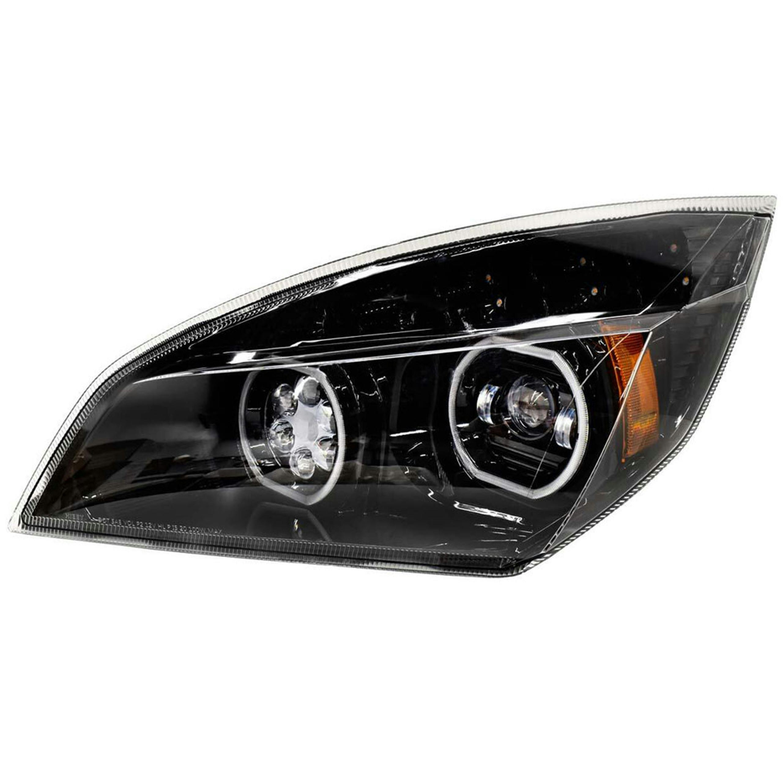 Freightliner Cascadia 2018+ Blackout Full LED Projection Headlight With ...