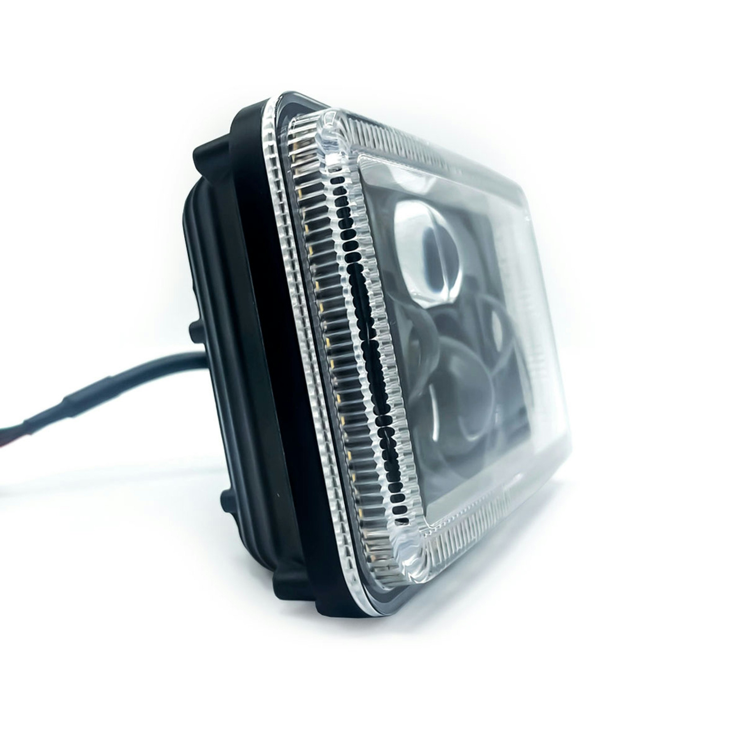 4" x 6" Full LED High & Low Beam Rectangular Headlight With Dual ...