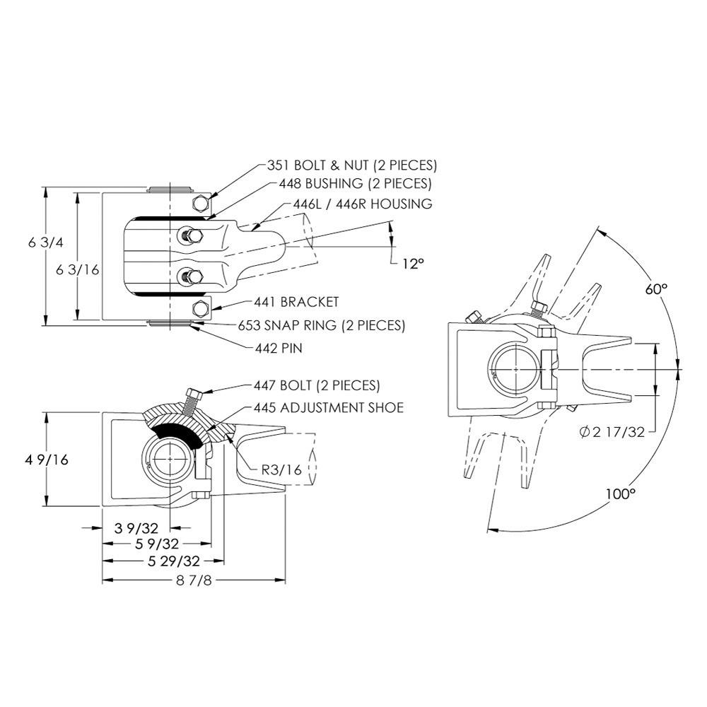 450 Hinge Assembly By Premier Manufacturing - Raney's Truck Parts