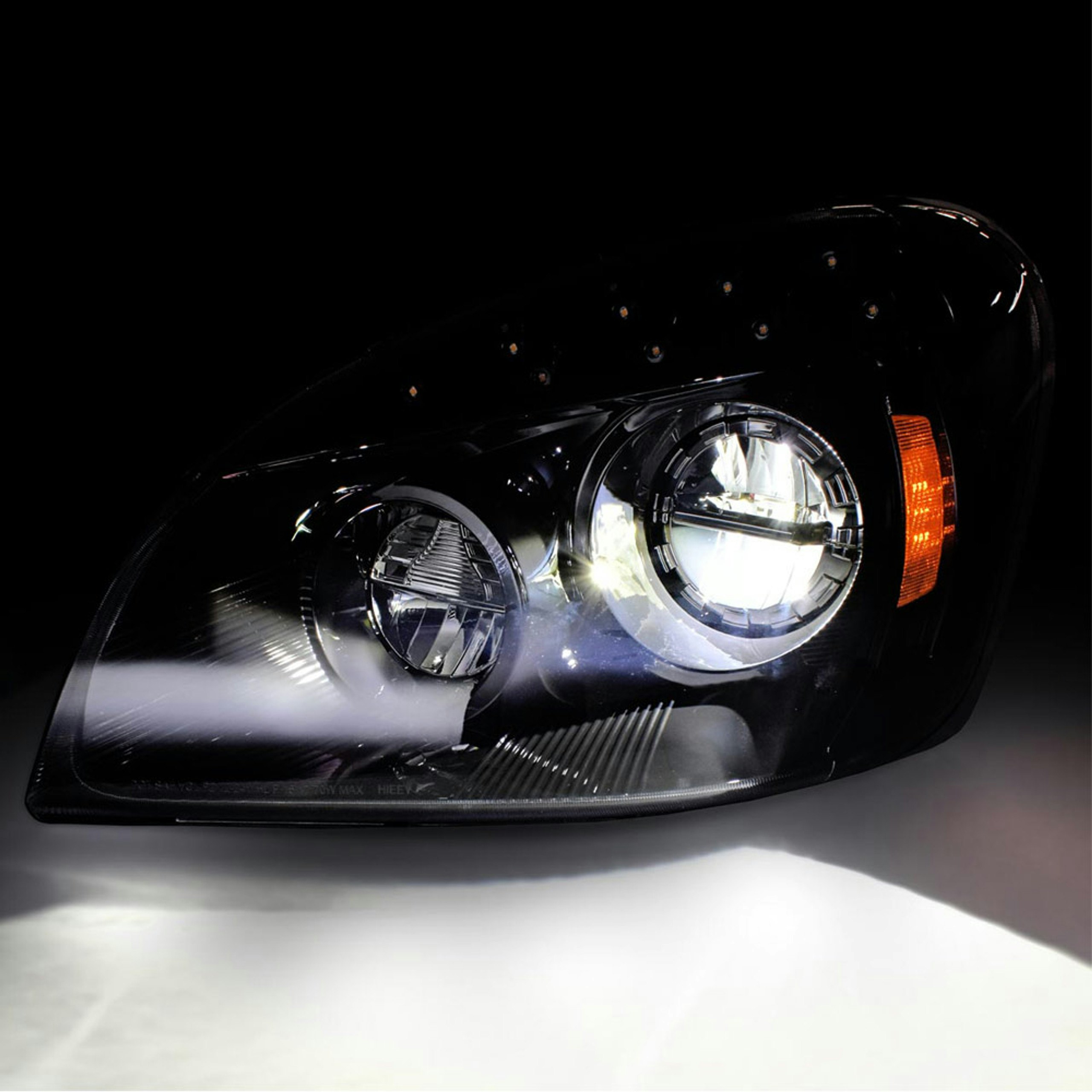 Freightliner Cascadia Full LED Blackout Headlights - Raney's Truck Parts