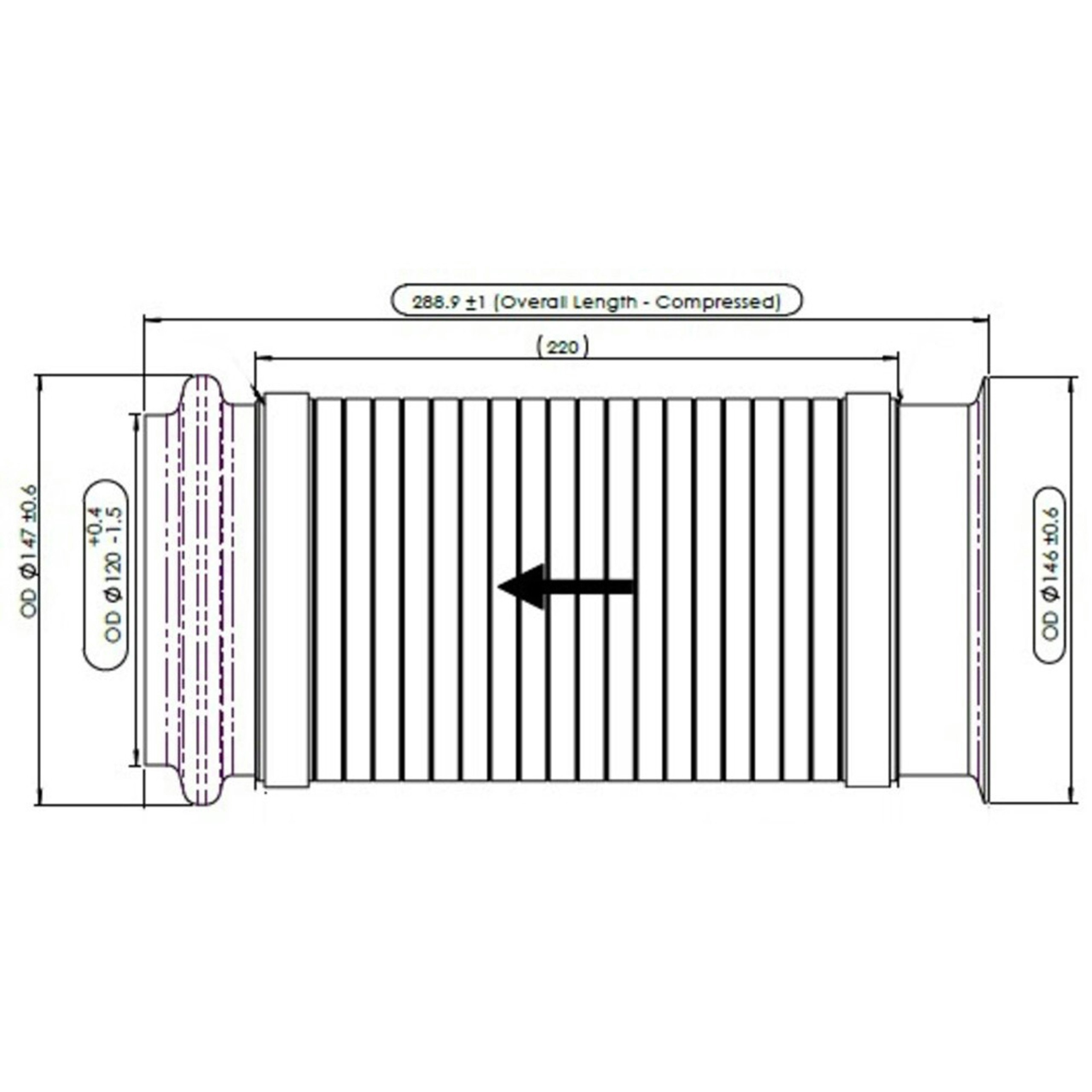 Semi-Truck Exhaust Flex Pipes