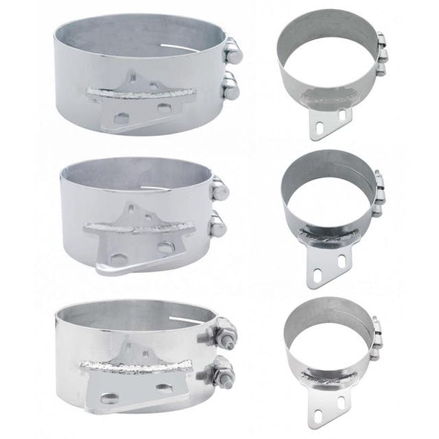 Dynaflex Chrome Kenworth Upper Exhaust Clamp Wide Band - Raney's Truck ...