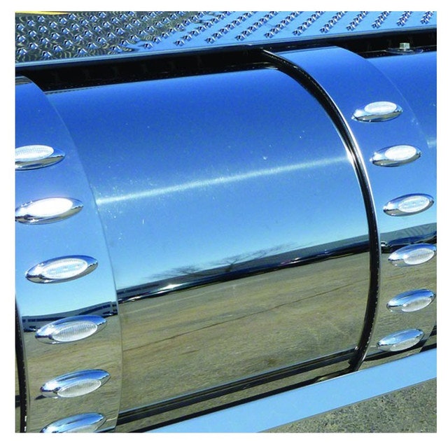 Kenworth Fuel Tank Strap With 6 M5 Amber LEDs - Raney's Truck Parts