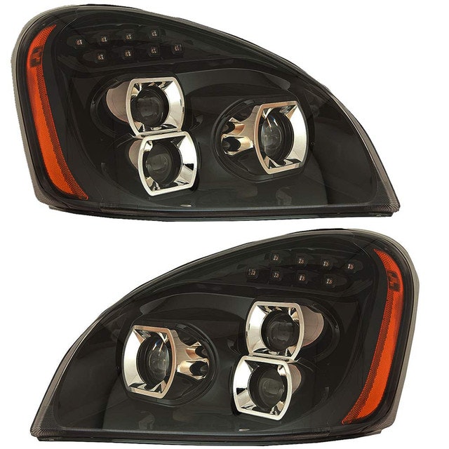 Freightliner Cascadia 2018+ New Body Style Full LED Blackout Headlight ...
