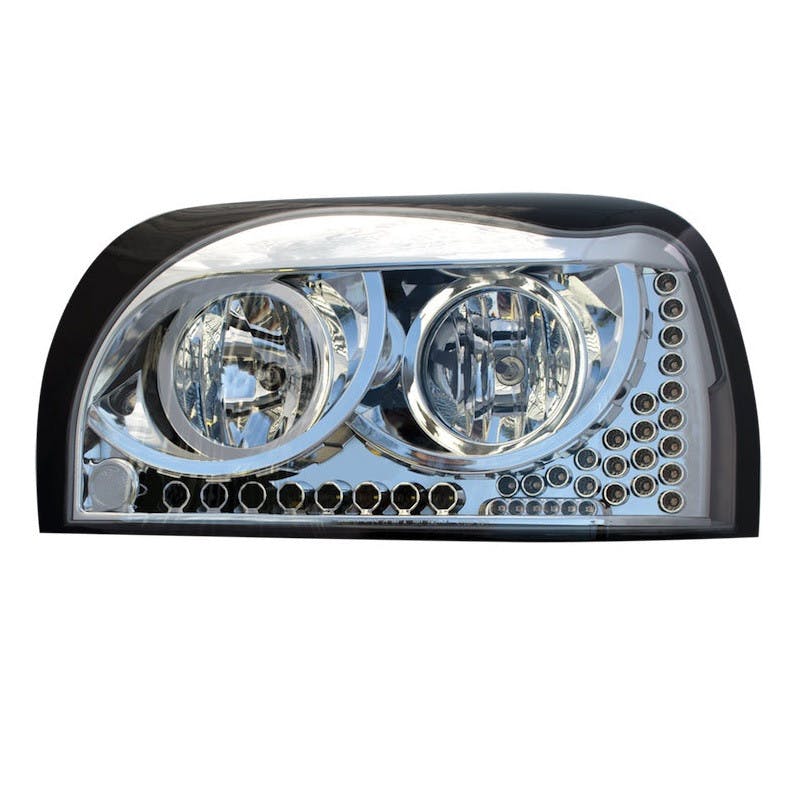 Freightliner Century Crystal Headlight With 6 Amber Auxiliary LEDs 1996 ...