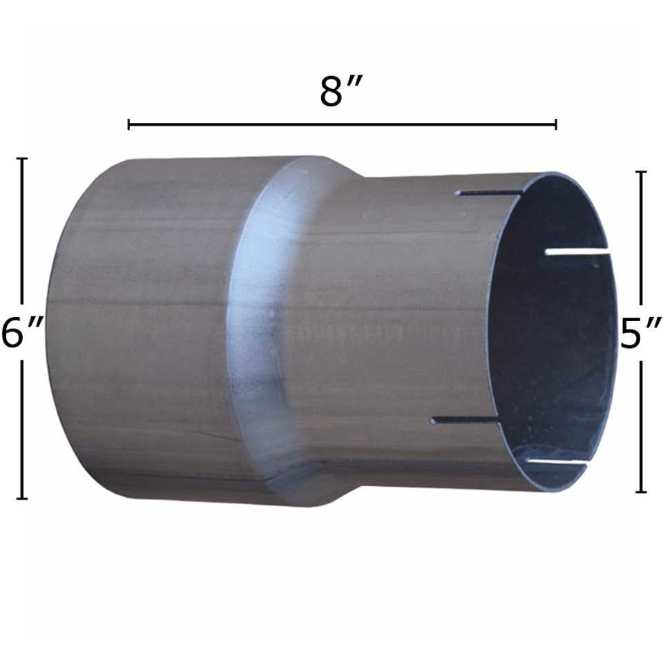Aluminized Exhaust Reducer - 6" To 5" - Raney's Truck Parts