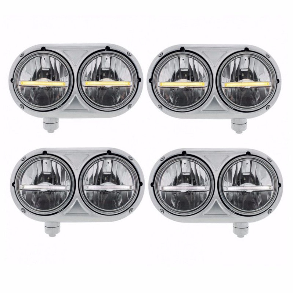 Kenworth W900A Peterbilt 359 Dual Round Headlight Assembly - Raney's ...