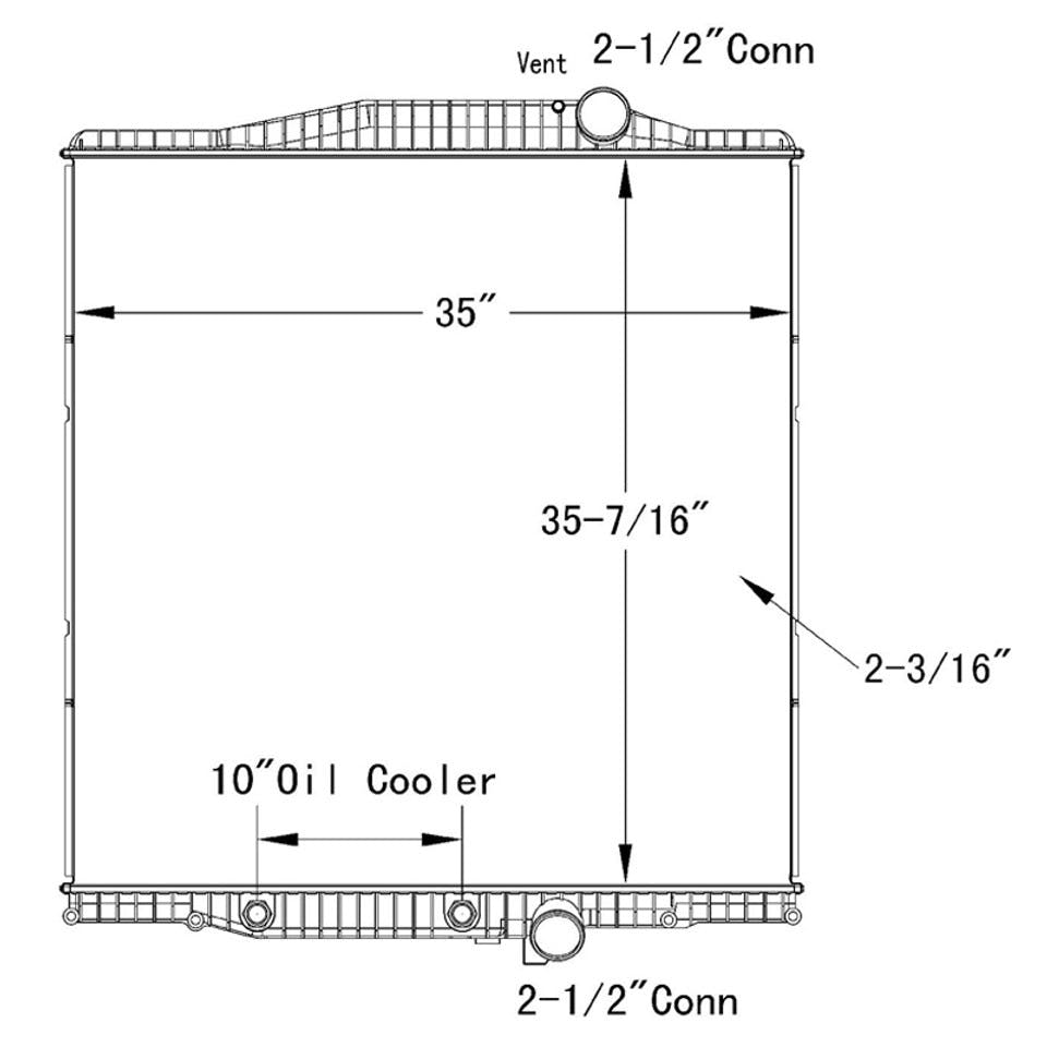 Mack Volvo Radiator With Oil Cooler 1A0216330001 23017335 23017335M ...