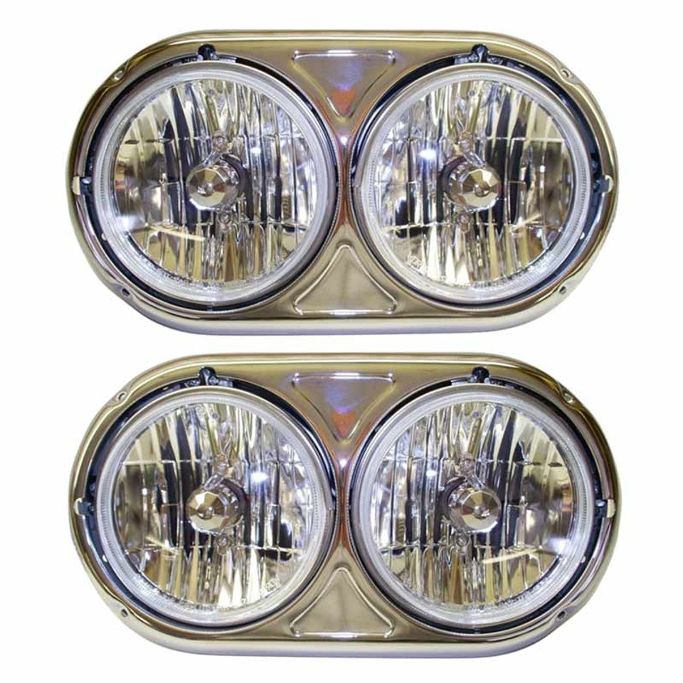 Double JJ 7" Round Fender Mounted Headlights - Raney's Truck Parts