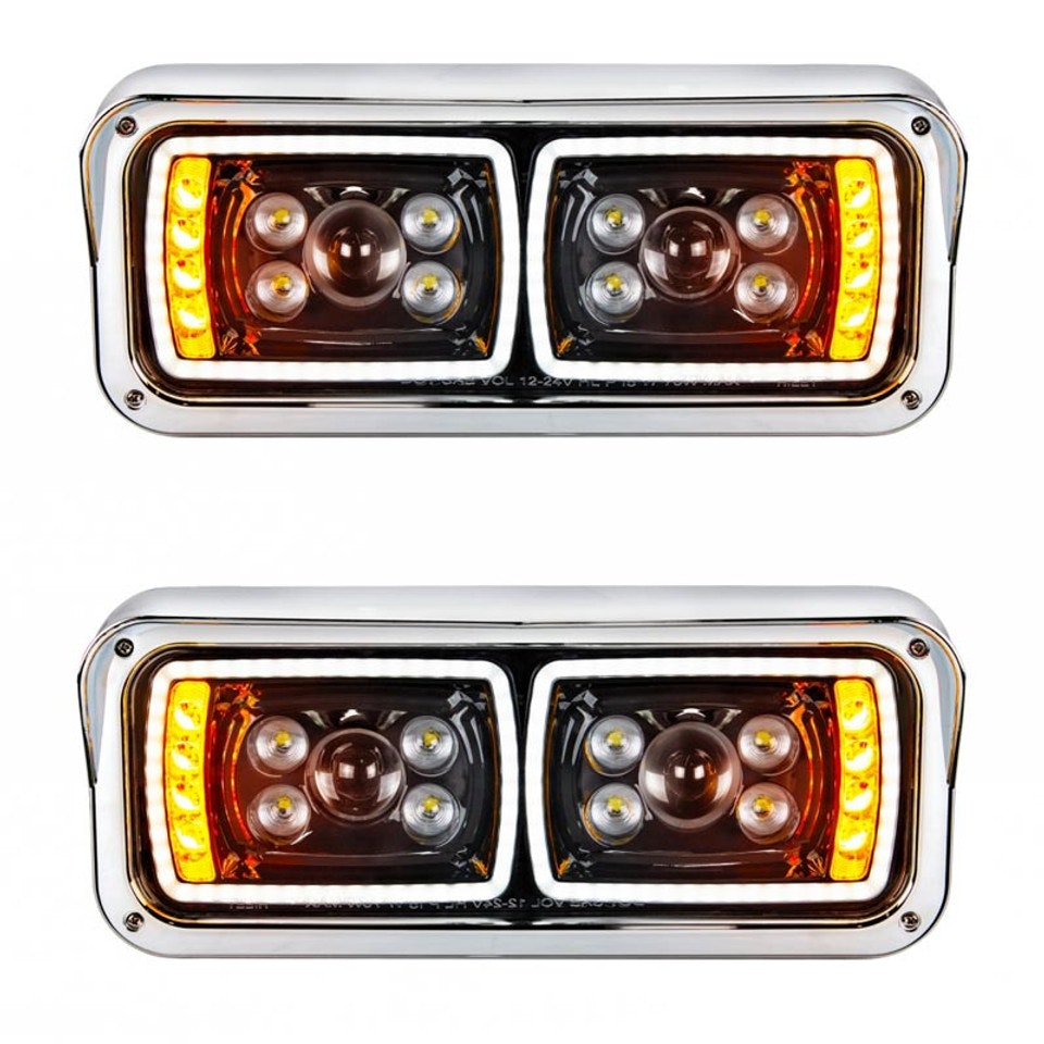 Freightliner Classic FLD-SD Black Projector Headlight Assembly With ...