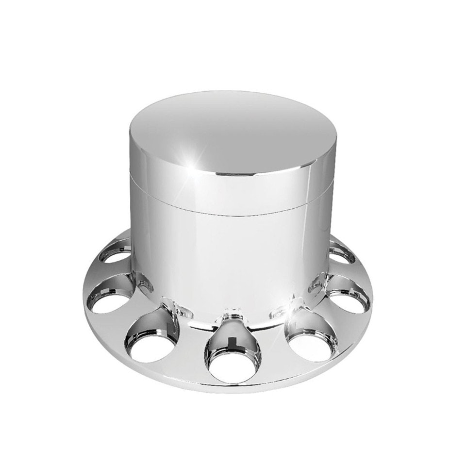 Rear Drive Axle Hub Cover With Flat Top Push-On Lug Nut Covers by Iowa ...