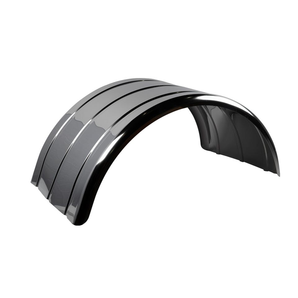 Semi Truck Poly Fenders Black 22.5" Or 24.5" Rear Wheels Single Axle ...