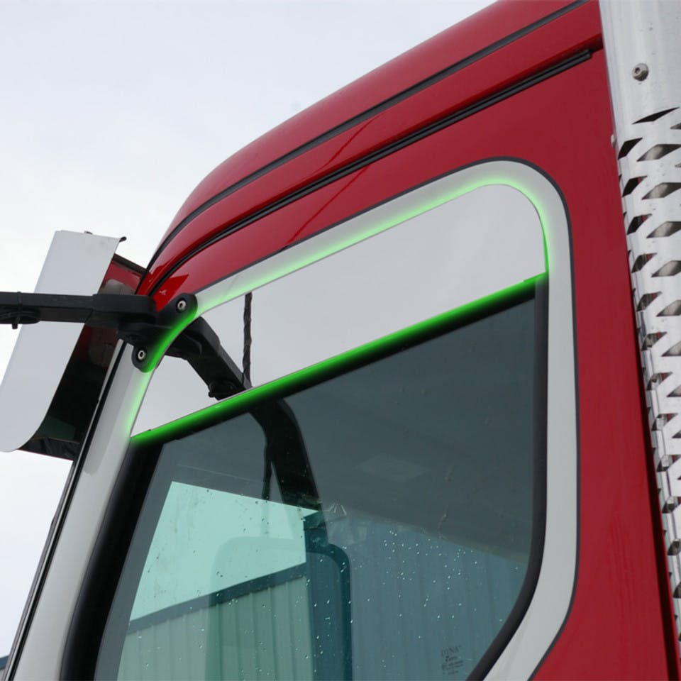 Peterbilt Chop Top Window Trim 304 Stainless Steel - Raney's Truck Parts