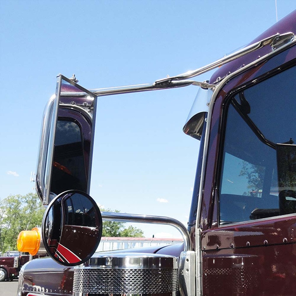 Peterbilt 359 379 389 Extended Mirror Brackets by 12 Gauge Customs ...