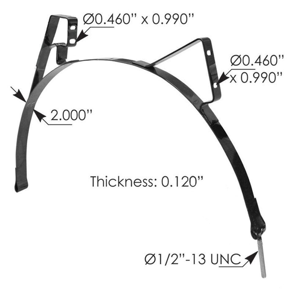A03-38910-000 Freightliner Fuel Tank Straps | (2000 - 2011) | Raney's ...