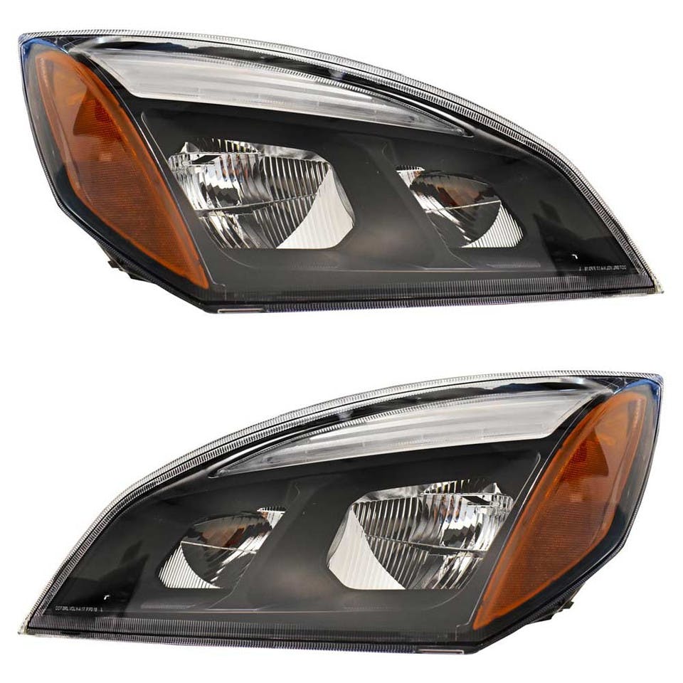 Freightliner Cascadia Full LED Blackout Headlights - Raney's Truck Parts