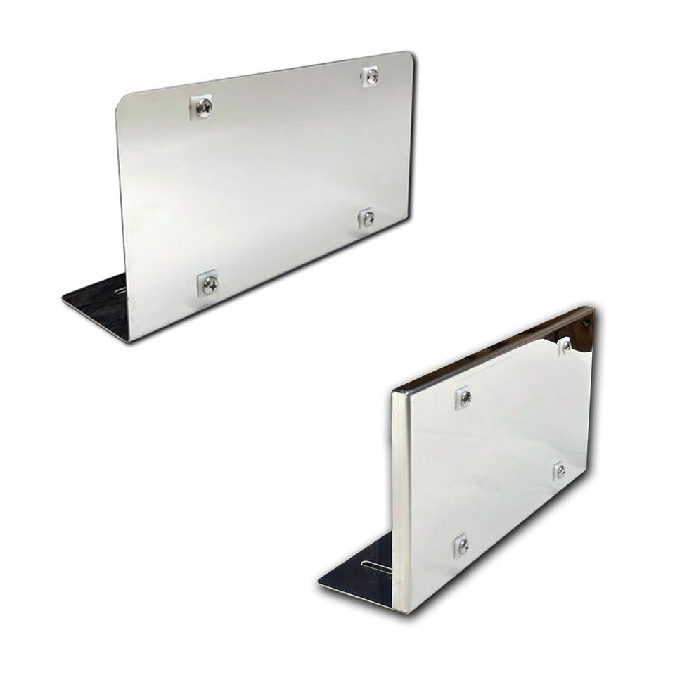 Peterbilt Stainless Steel Hinged License Plate Holder - Raney's Truck Parts