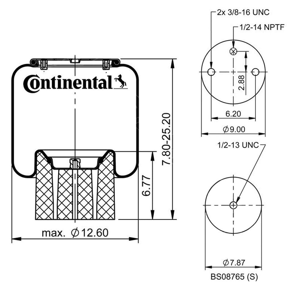 Continental Air Spring Rolling Lobe 0308716 C81-1013 66666 - Raney's ...