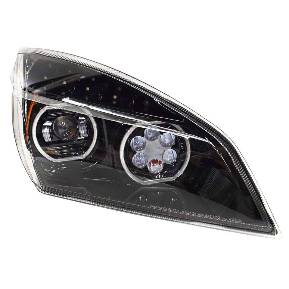Freightliner Cascadia 2018+ Blackout Full LED Projection Headlight With ...