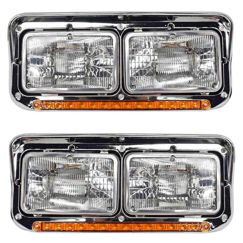 Rectangular Dual Headlight Bezel Without Visor - Raney's Truck Parts