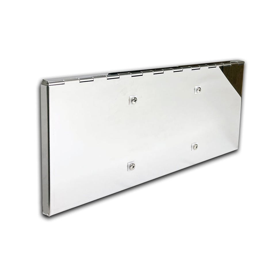 Peterbilt Stainless Steel Hinged License Plate Holder - Raney's Truck Parts
