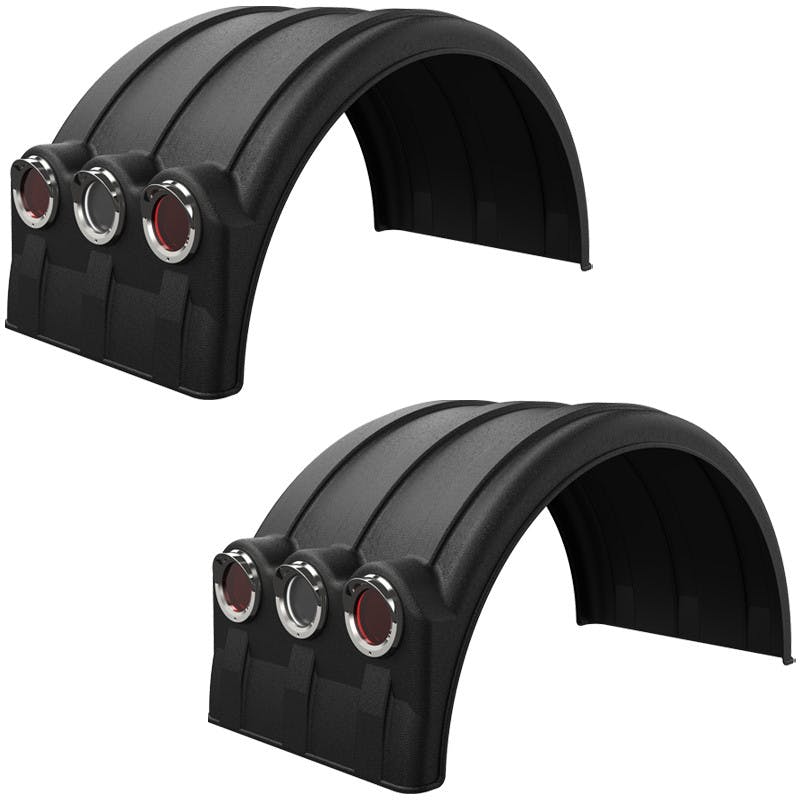 Minimizer 2220 Series Black Poly Super Single Truck Fenders For 22.5 ...