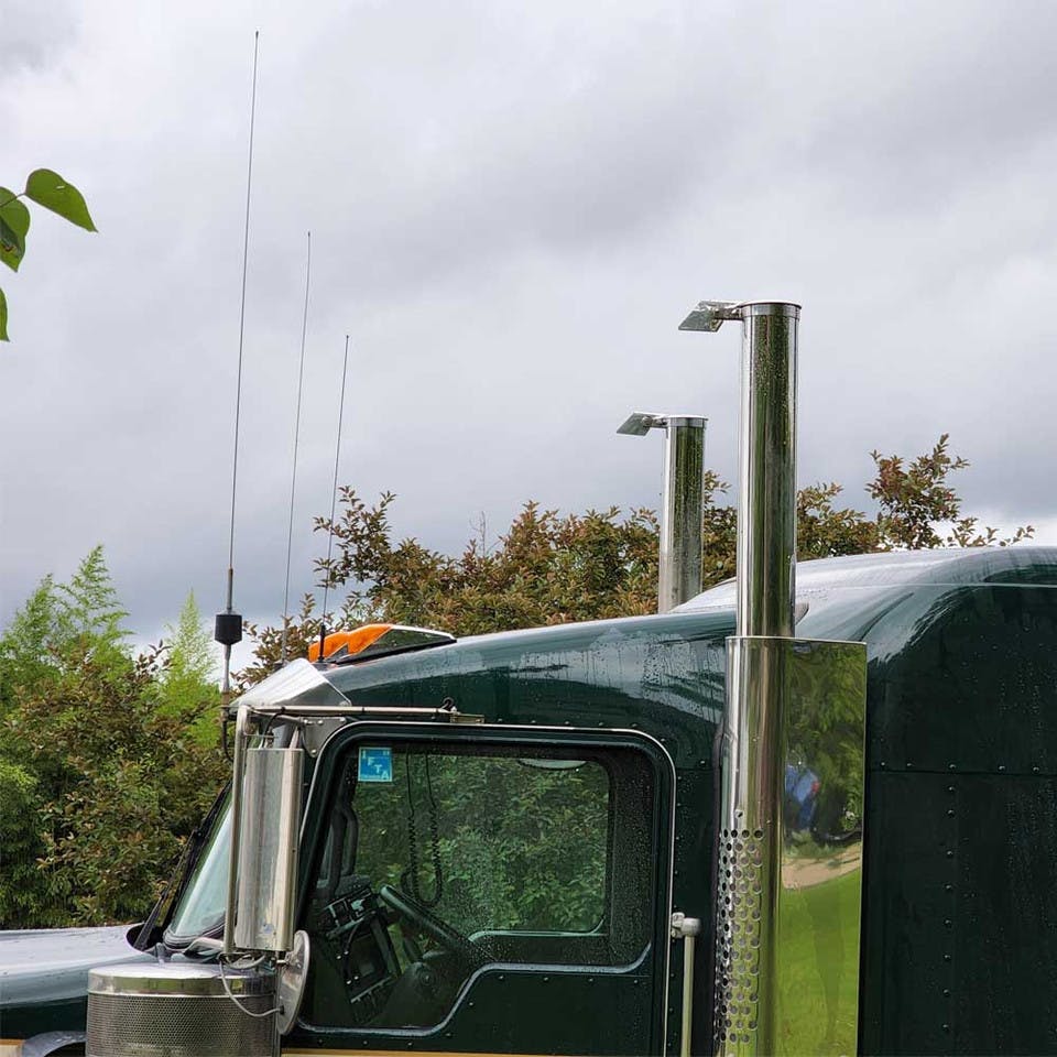 Dynaflex Chrome 6" Rain Cap Pair For Mitered Cut Exhaust Stacks - Raney ...