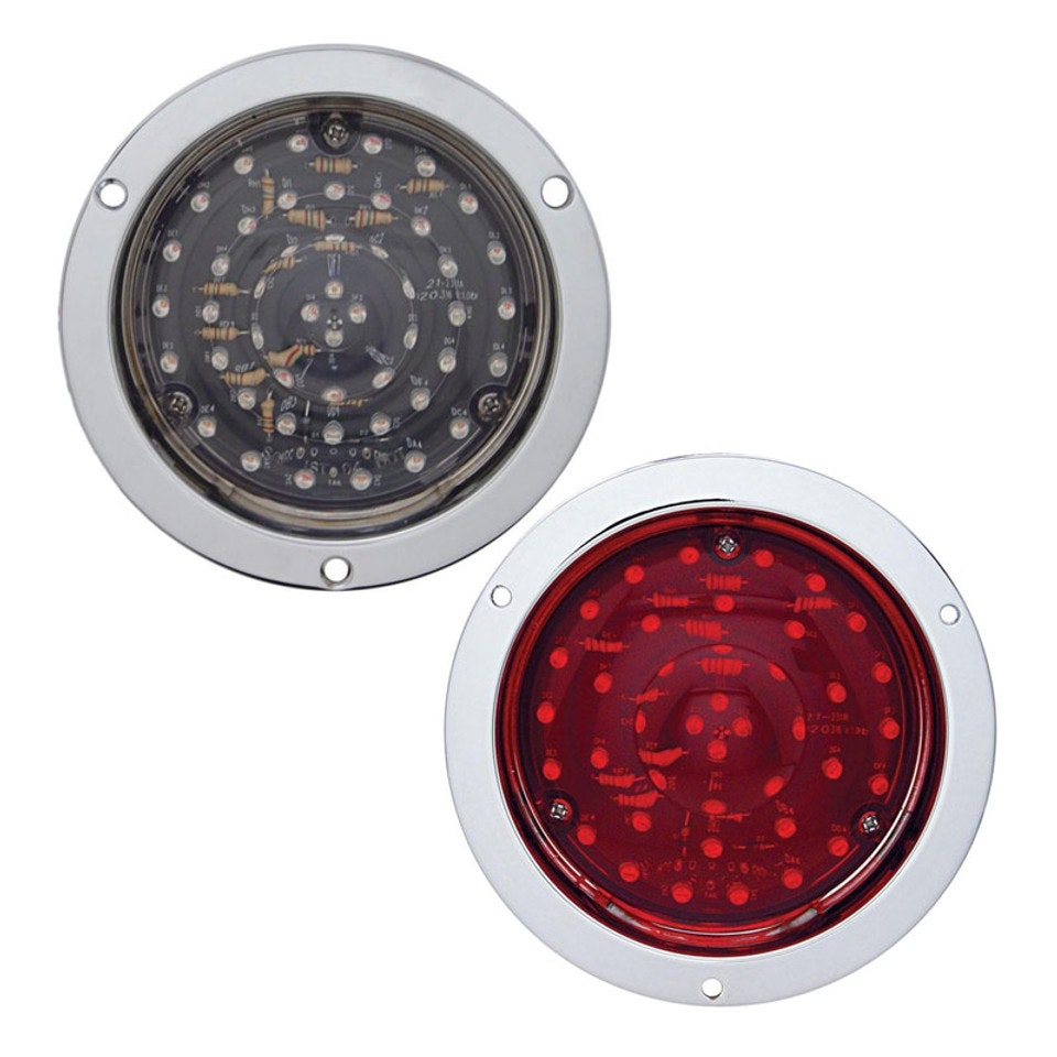 Hybrid Series LED Round Red Stop Tail Rear Turn & Back-Up Light - Raney ...