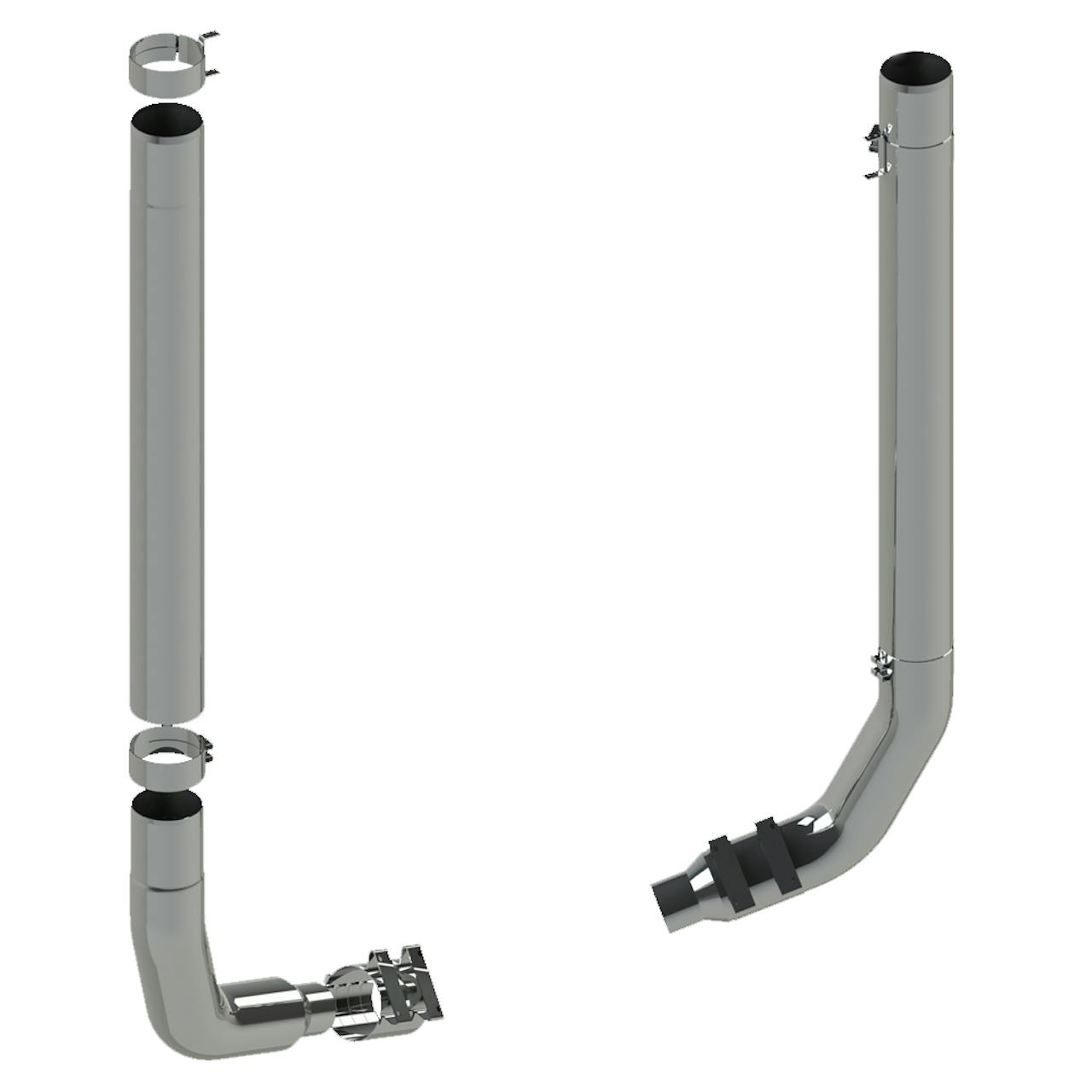 Kenworth W900L Exhaust Stack Kit | 7" Dual Exhaust
