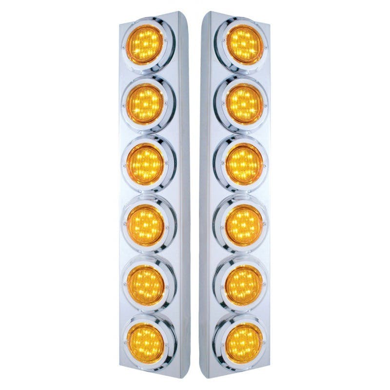 Kenworth W900L 15" Donaldson Front Air Cleaner Light Bar With 2" LEDs ...