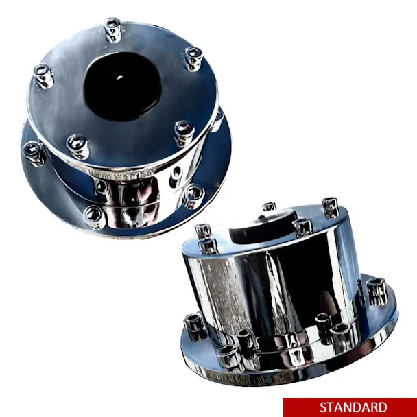Lifetime Chrome Front Hub Oil Cap Replacement Cover For Hub Piloted ...